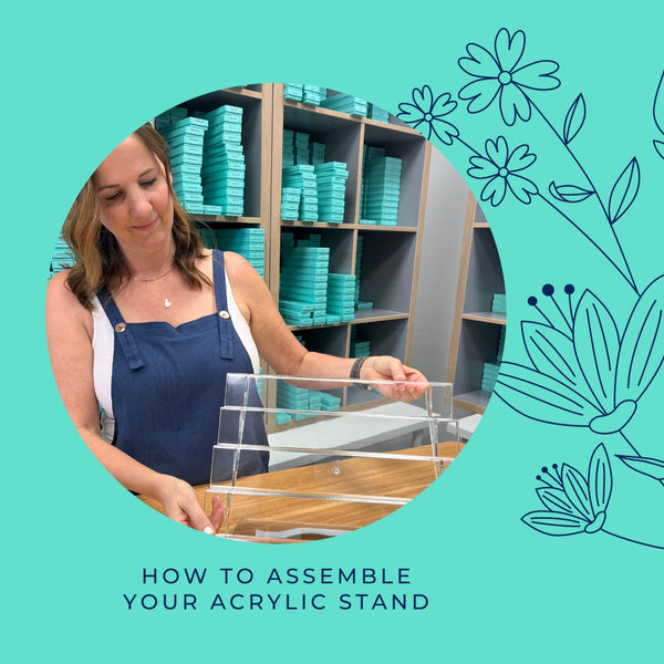 How to assemble your acrylic display stand - Dot & Dash Design